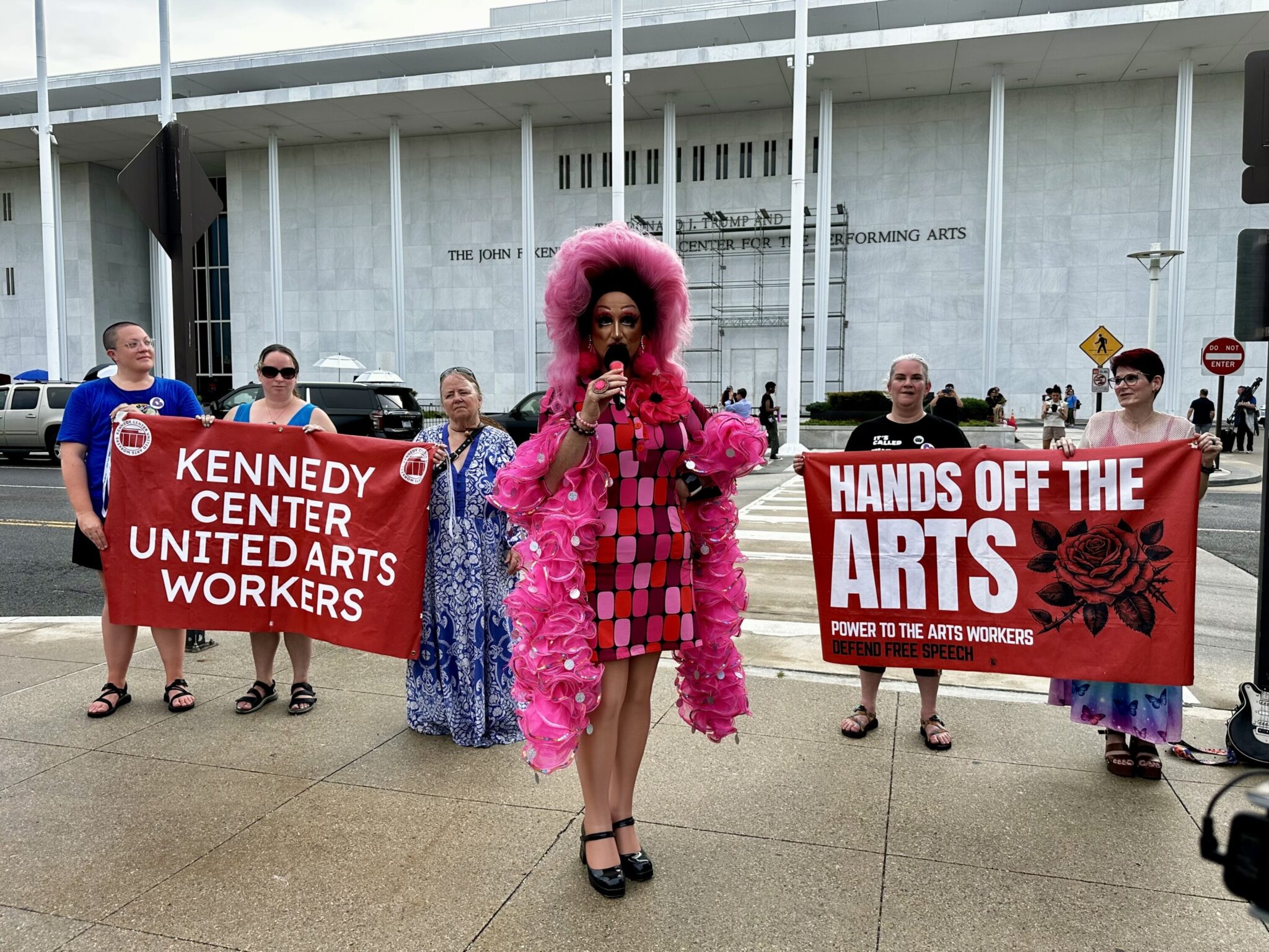 The Scene Outside the Kennedy Center, as Trump’s Name Must Come Down ...